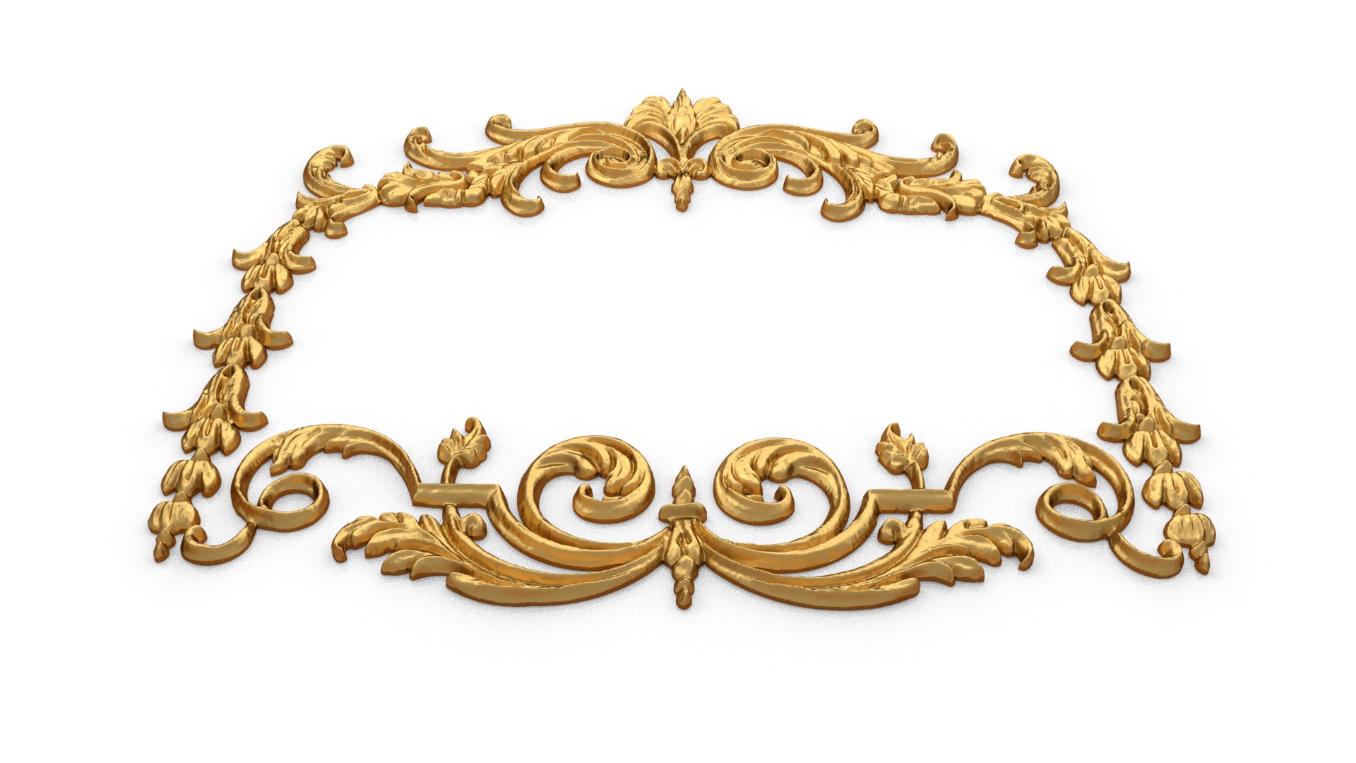 3D Model Plaster Decorative Frame Ornament 26 - TurboSquid 2342700