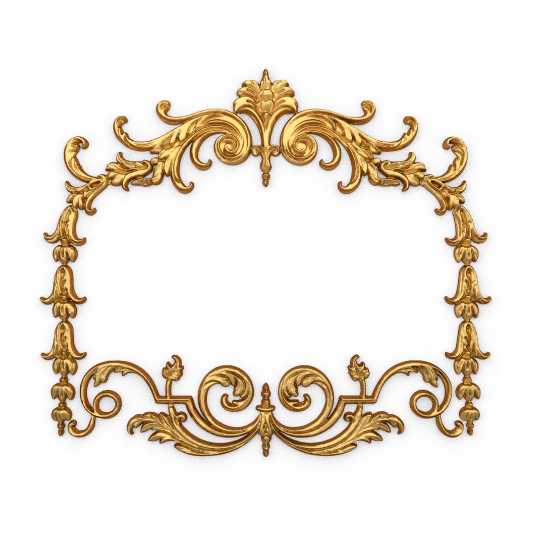 3D Model Plaster Decorative Frame Ornament 26 - TurboSquid 2342700