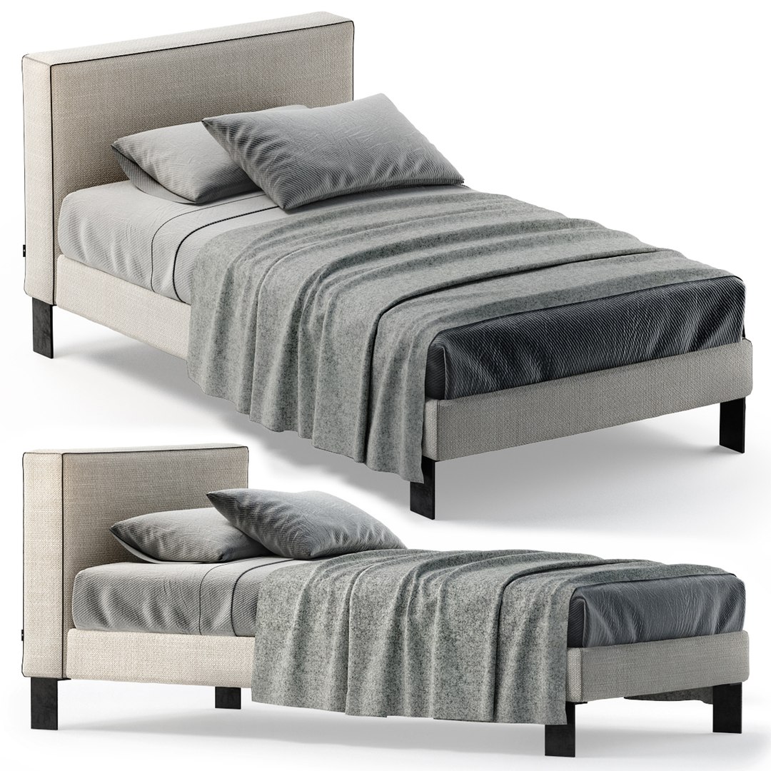 FLEXTEAM SLIM 018 SINGLE BED 3D Model - TurboSquid 1846933