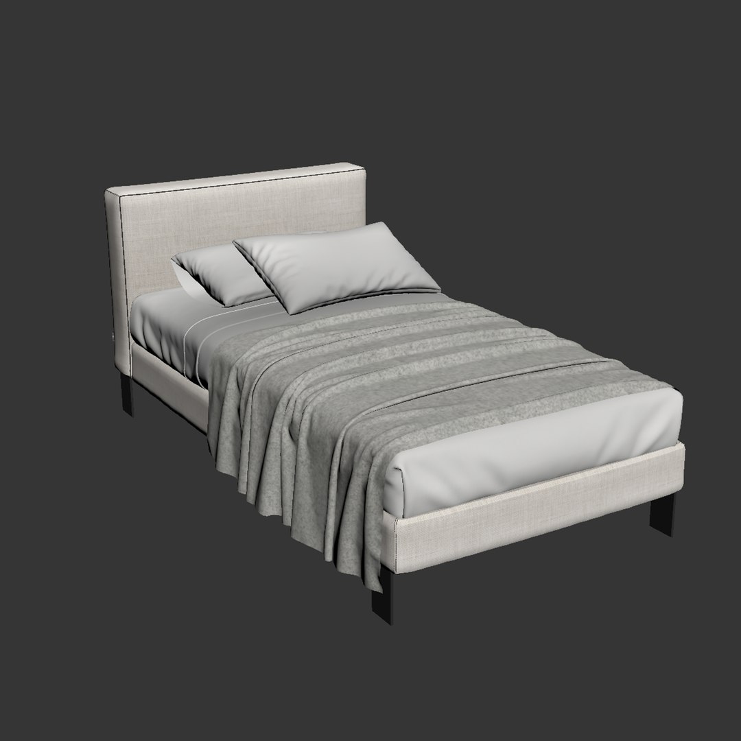 Flexteam Slim 018 Single Bed 3d Model Turbosquid 1846933