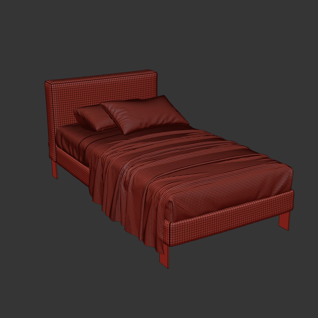 FLEXTEAM SLIM 018 SINGLE BED 3D Model - TurboSquid 1846933