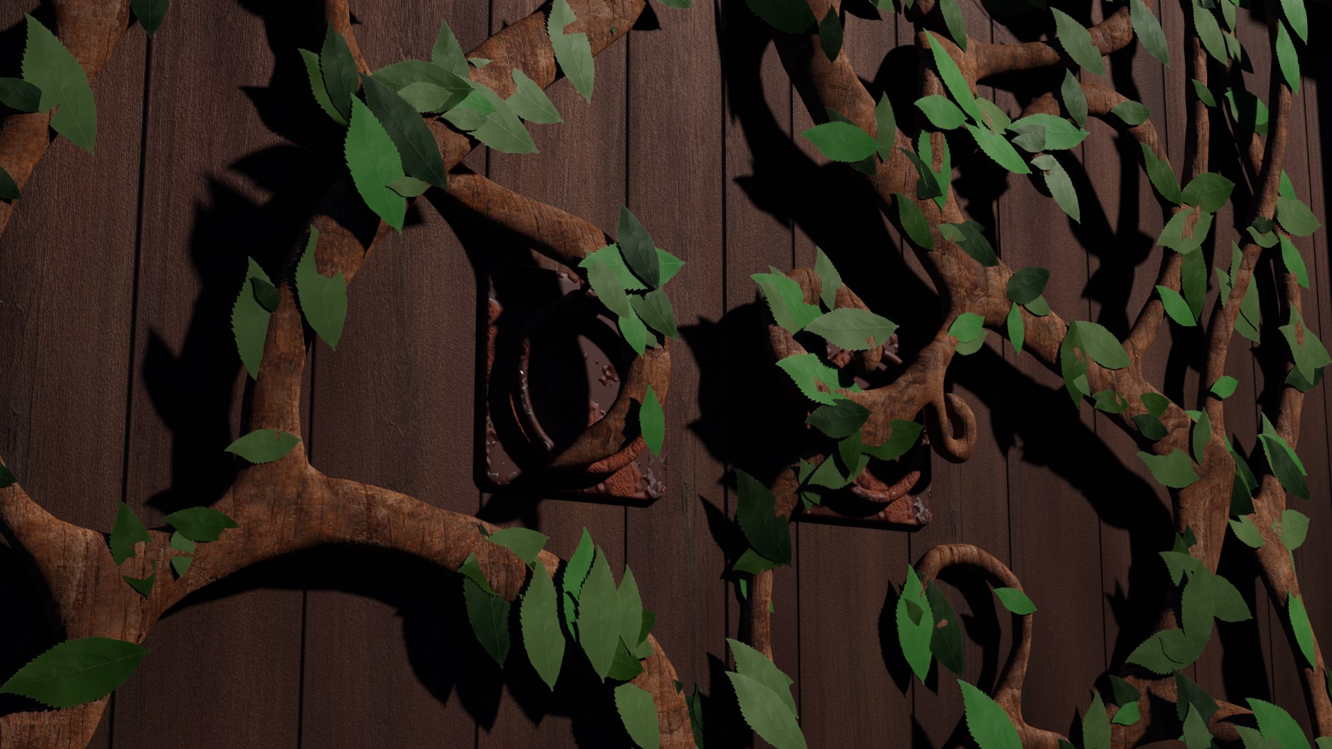 3D Fantasy Door With Vines - TurboSquid 2151031