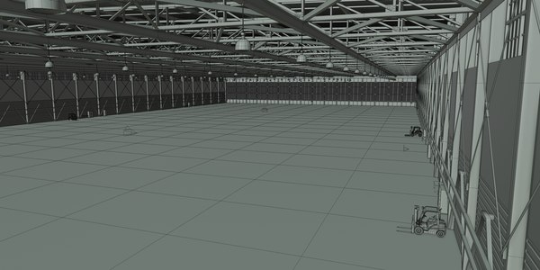 3D модель Интерьер ангара для самолета 4б - TurboSquid 1686818
