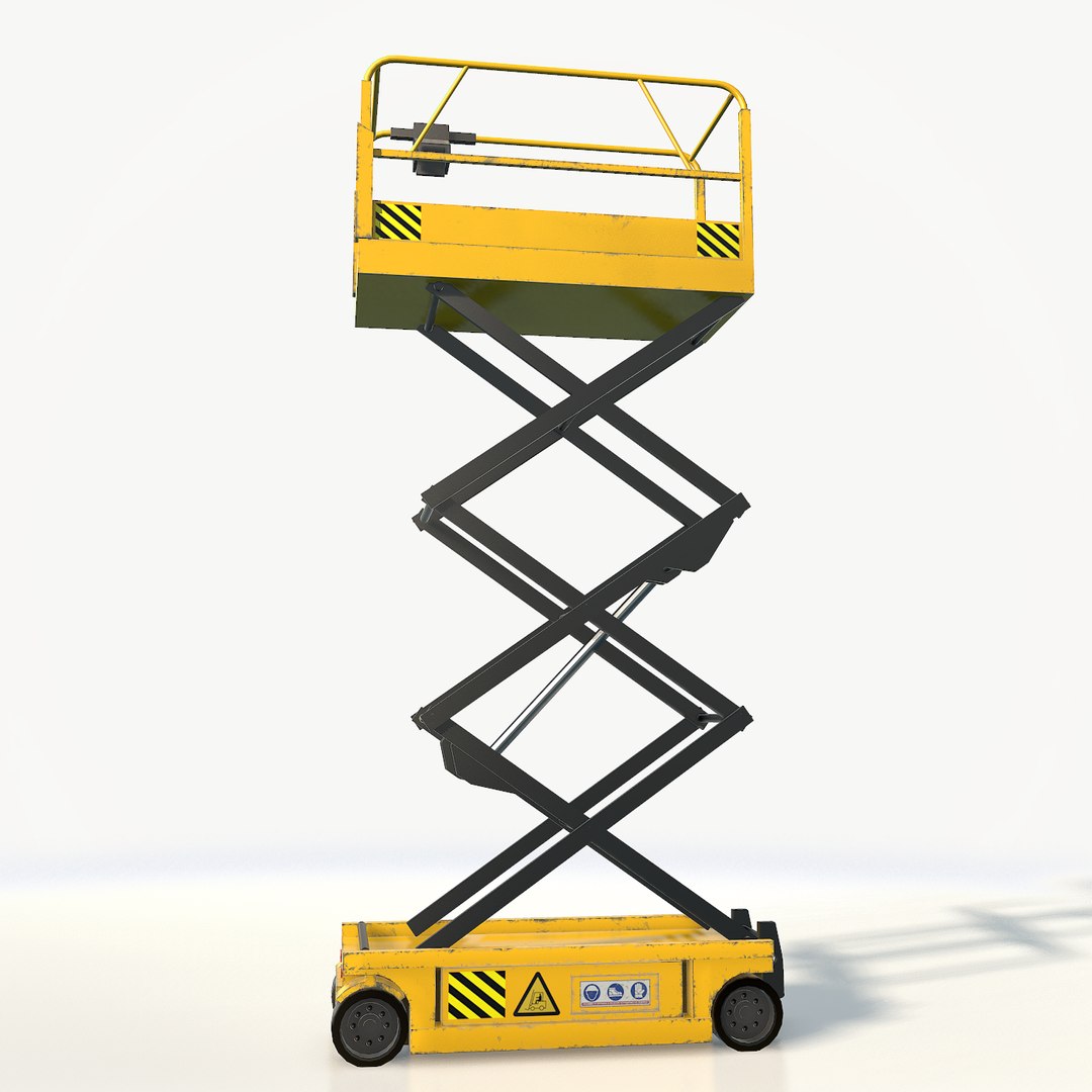 Realistic Scissor Lift Pose 3d 3ds