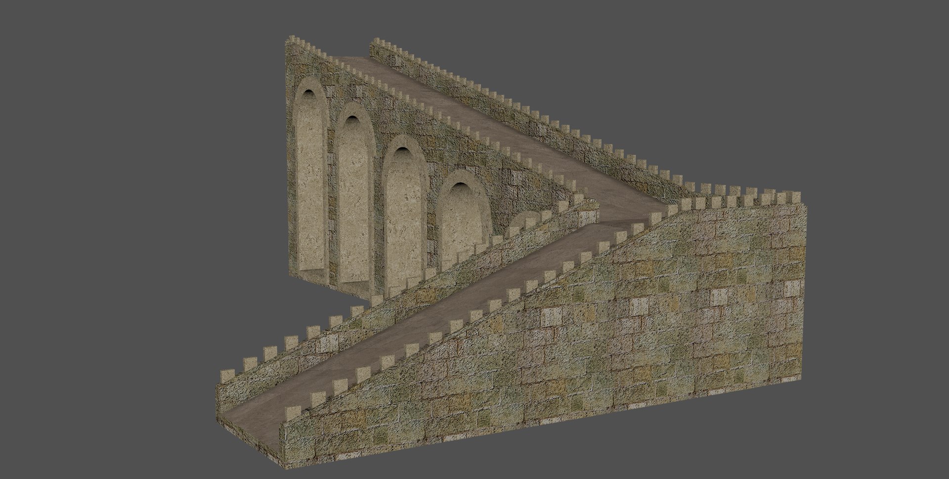 Free Ancient Structure Arch Stairs Model - TurboSquid 2338514