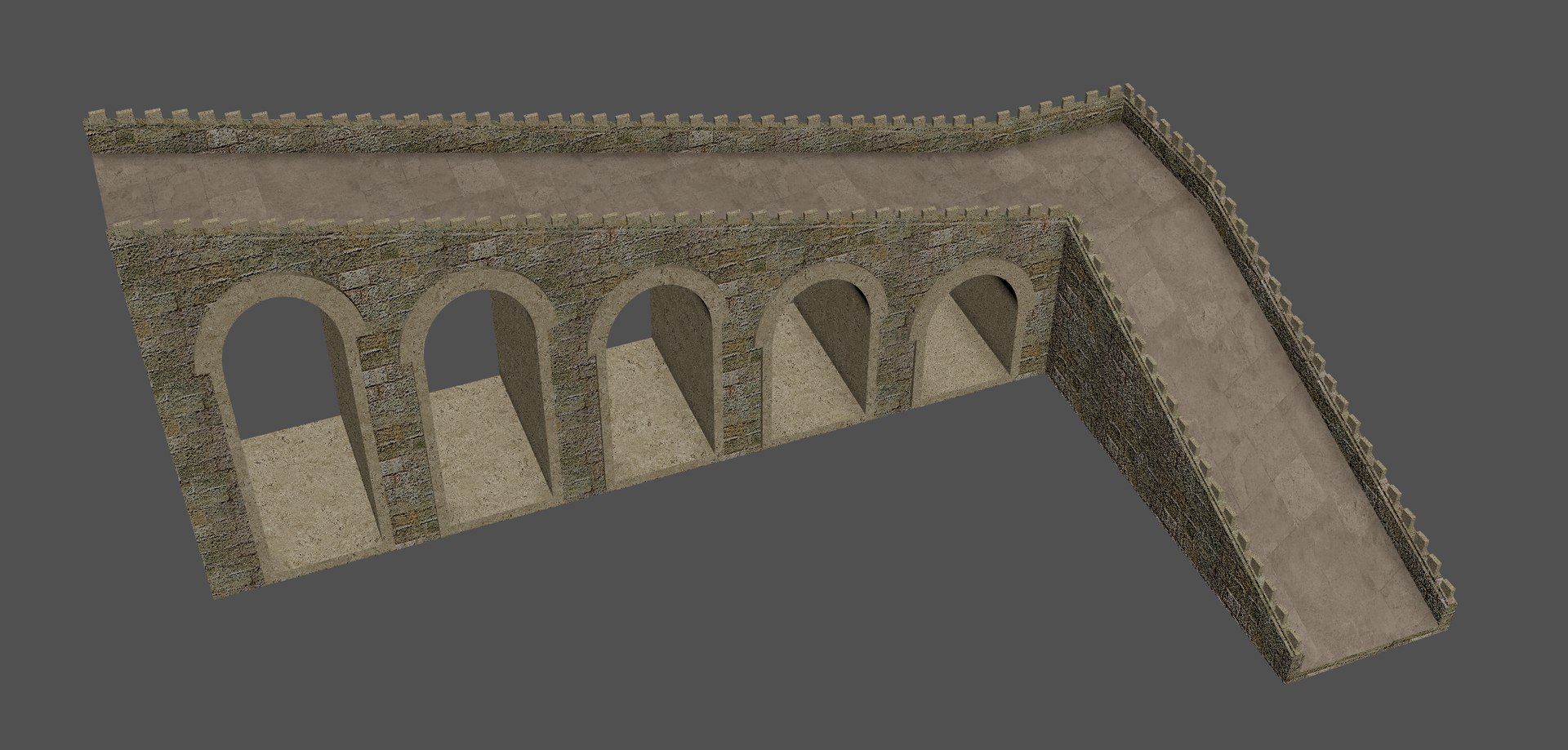 Free Ancient Structure Arch Stairs Model - TurboSquid 2338514