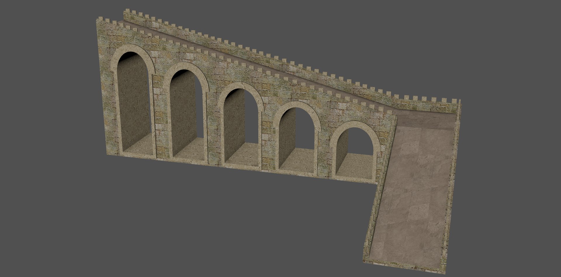 Free Ancient Structure Arch Stairs Model - TurboSquid 2338514