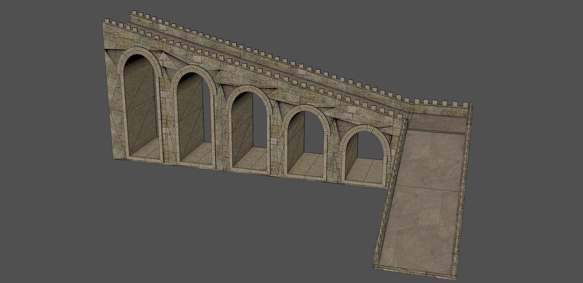 Free Ancient Structure Arch Stairs Model - TurboSquid 2338514