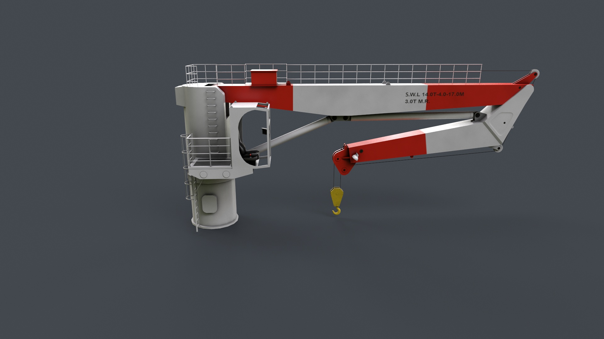 Nieborg Ship Deck Crane Port 3D Model - TurboSquid 1682437