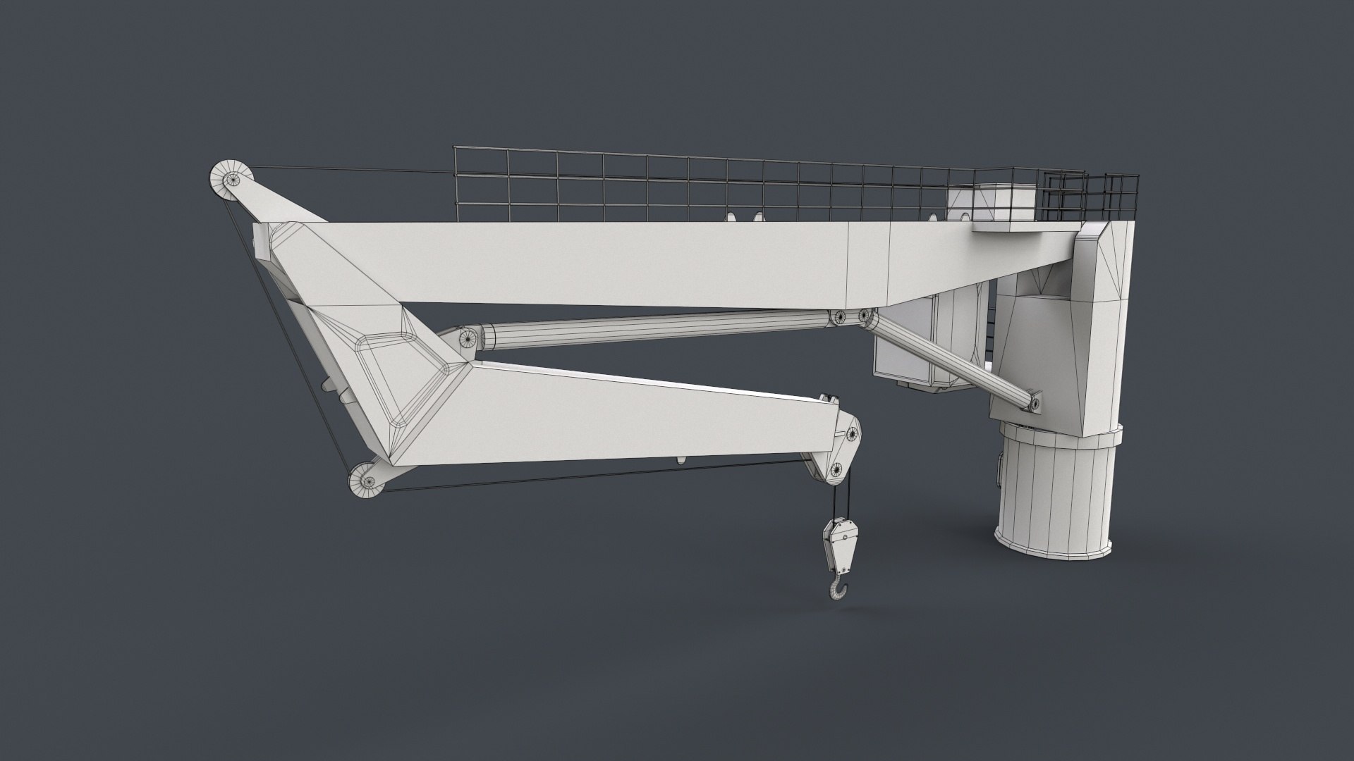 Nieborg Ship Deck Crane Port 3D Model - TurboSquid 1682437