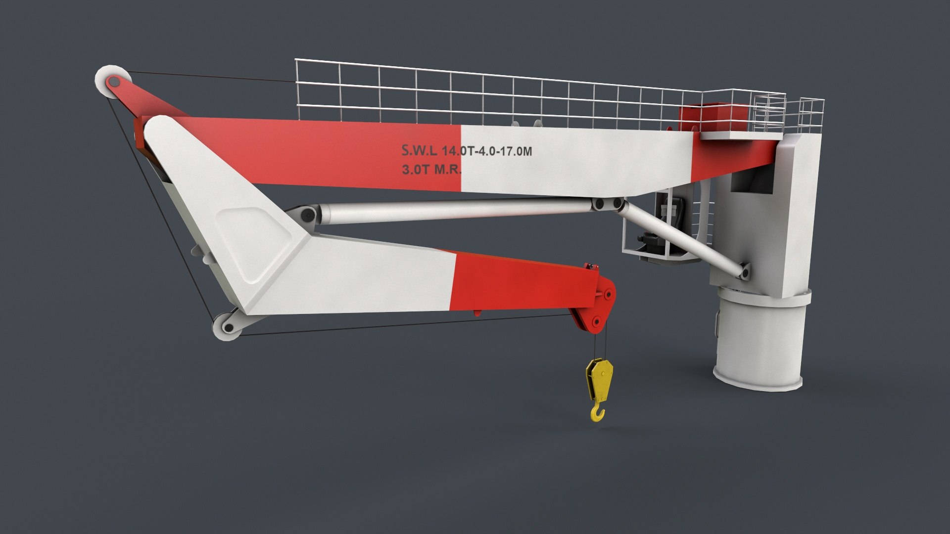 Nieborg Ship Deck Crane Port 3D Model - TurboSquid 1682437