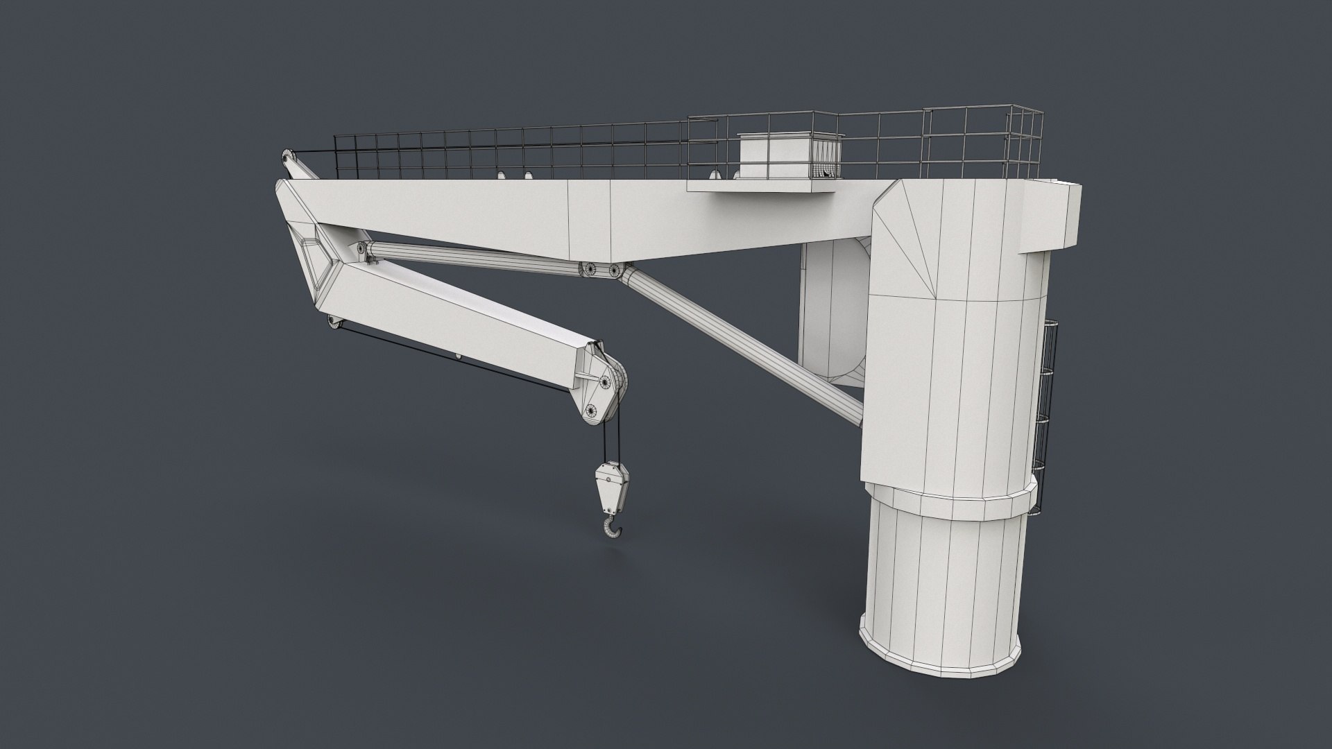 Nieborg Ship Deck Crane Port 3D Model - TurboSquid 1682437
