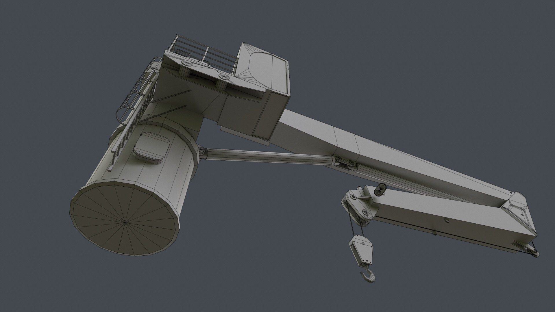 Nieborg ship deck crane port 3D model - TurboSquid 1682437