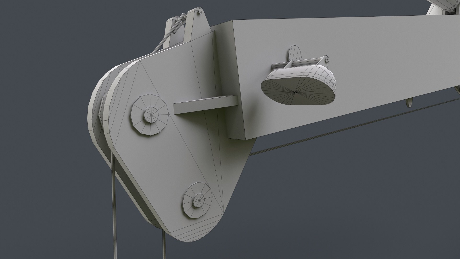 Nieborg ship deck crane port 3D model - TurboSquid 1682437