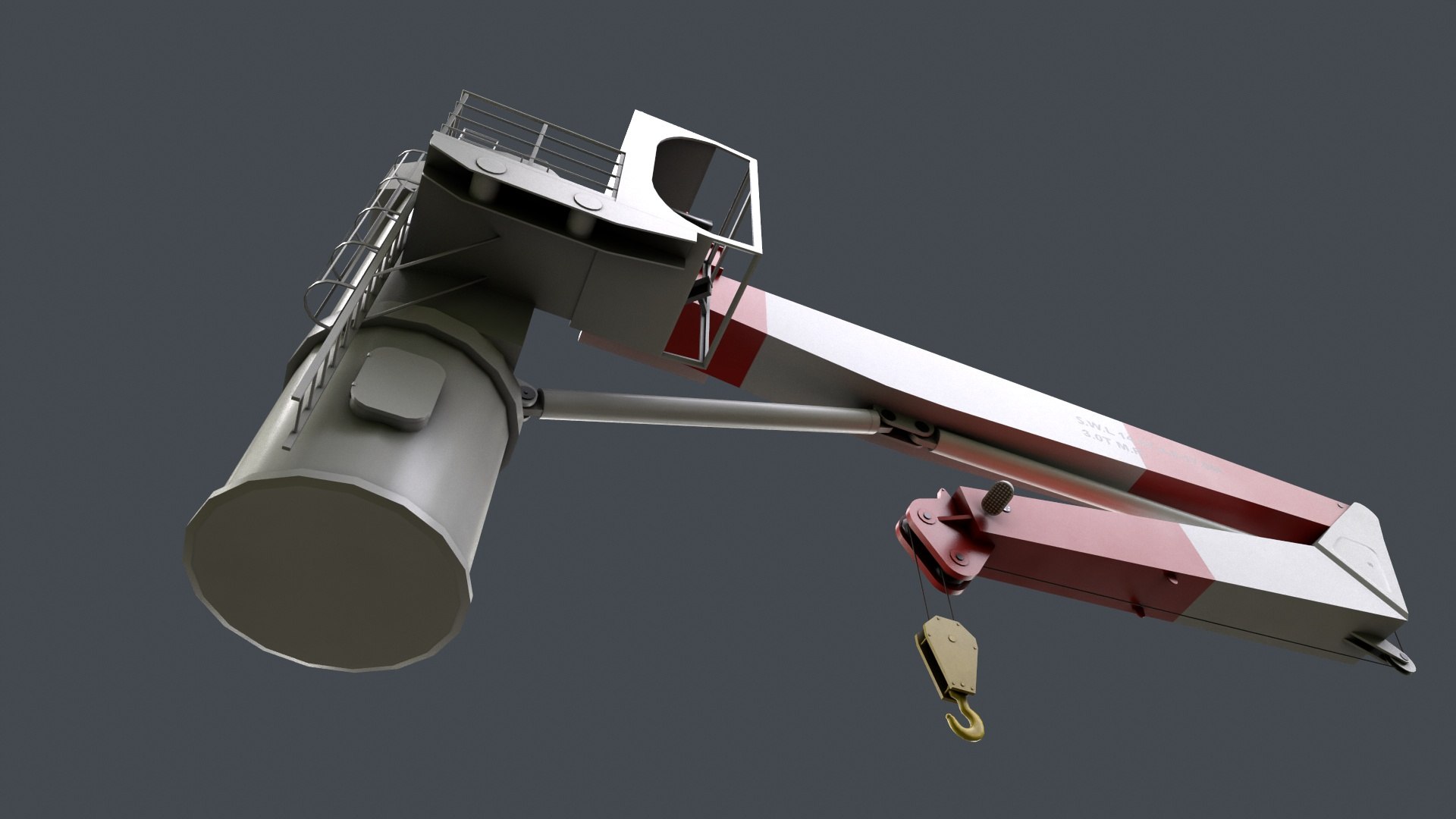 Nieborg Ship Deck Crane Port 3D Model - TurboSquid 1682437
