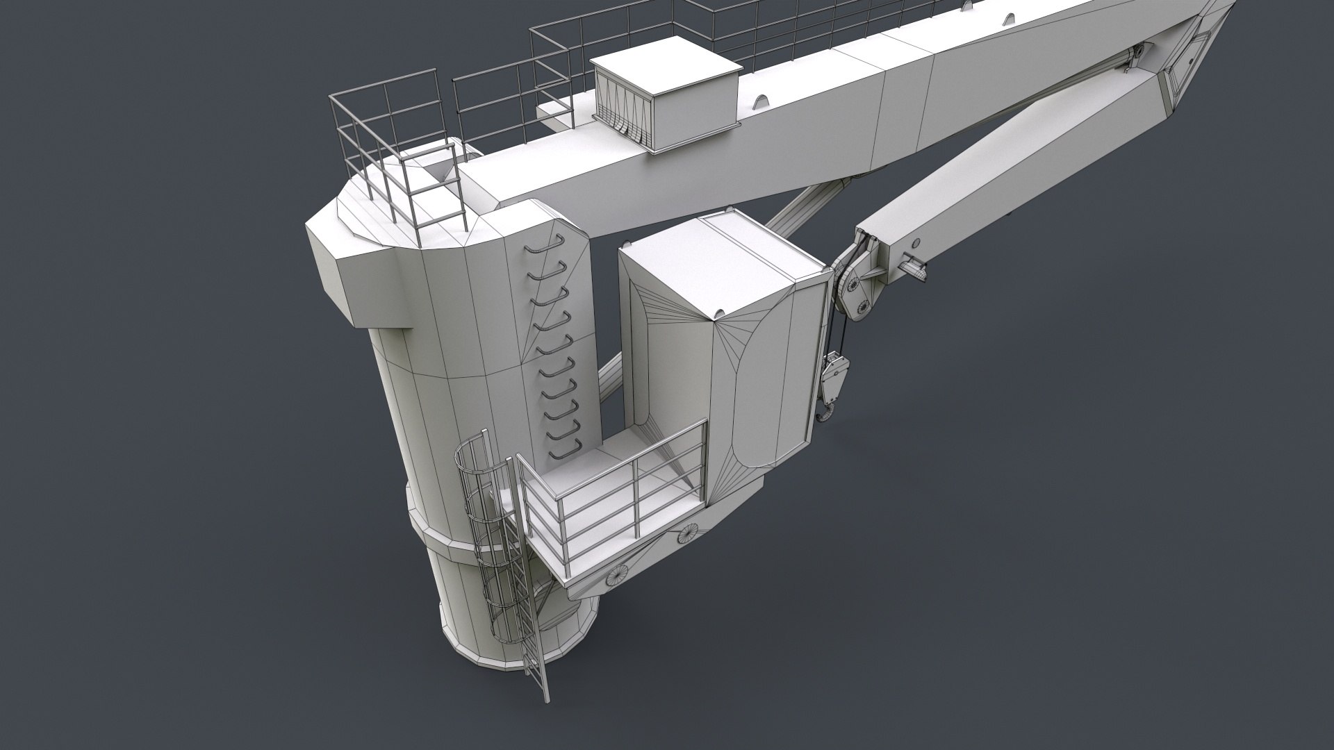 Nieborg Ship Deck Crane Port 3D Model - TurboSquid 1682437