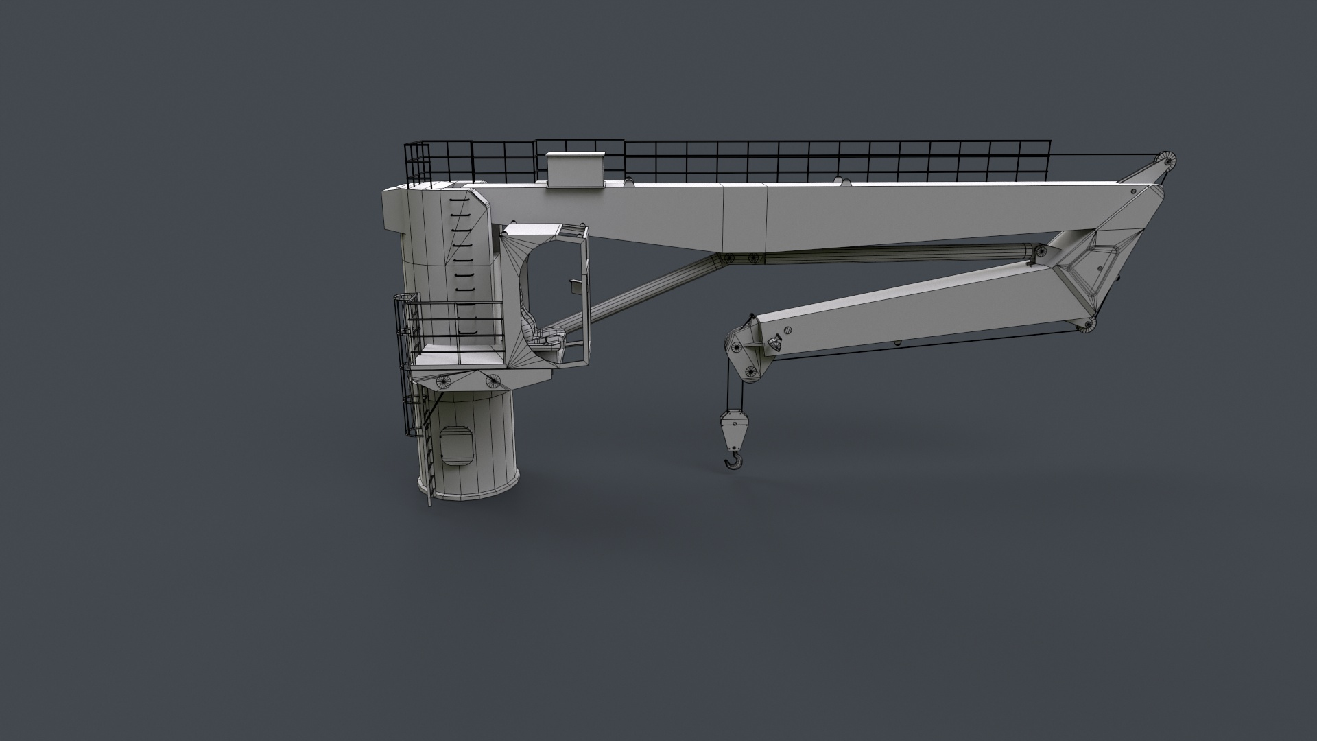 Nieborg Ship Deck Crane Port 3D Model - TurboSquid 1682437