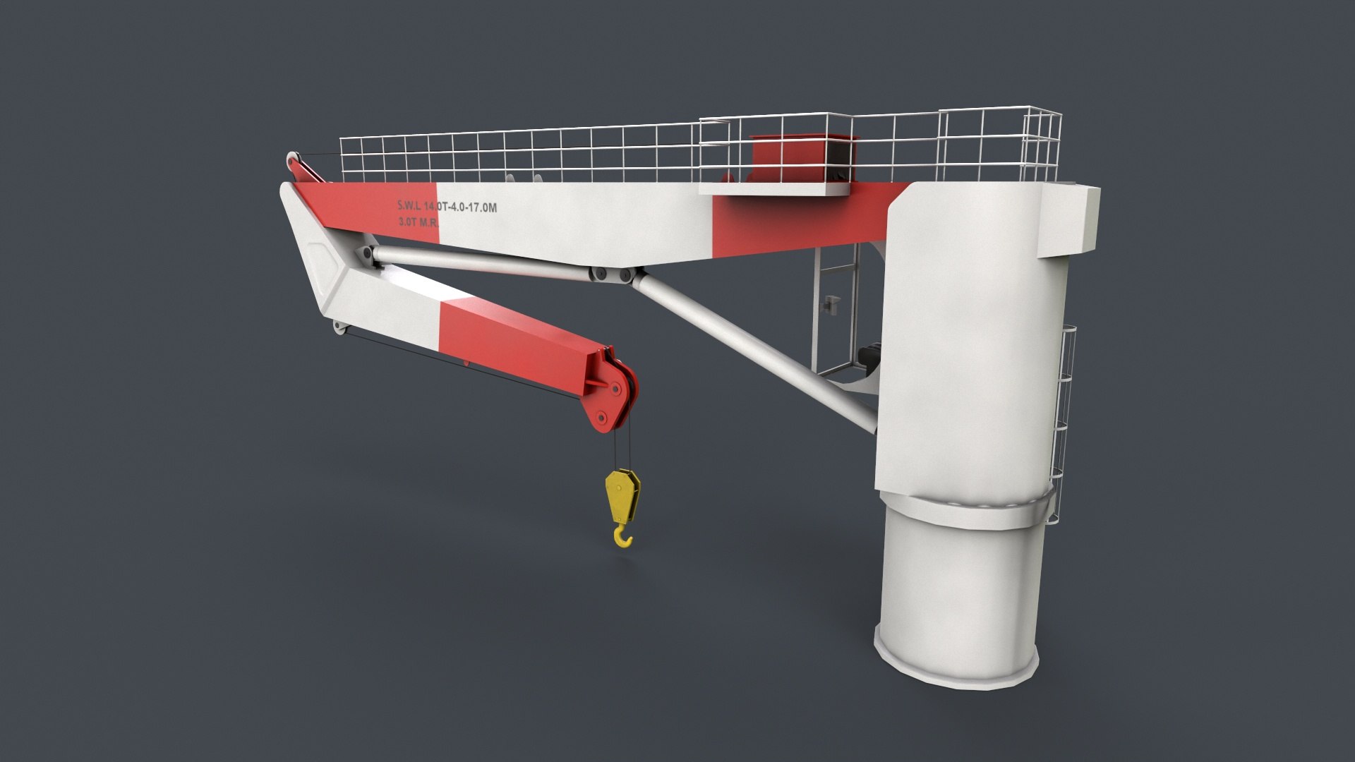 Nieborg Ship Deck Crane Port 3D Model - TurboSquid 1682437