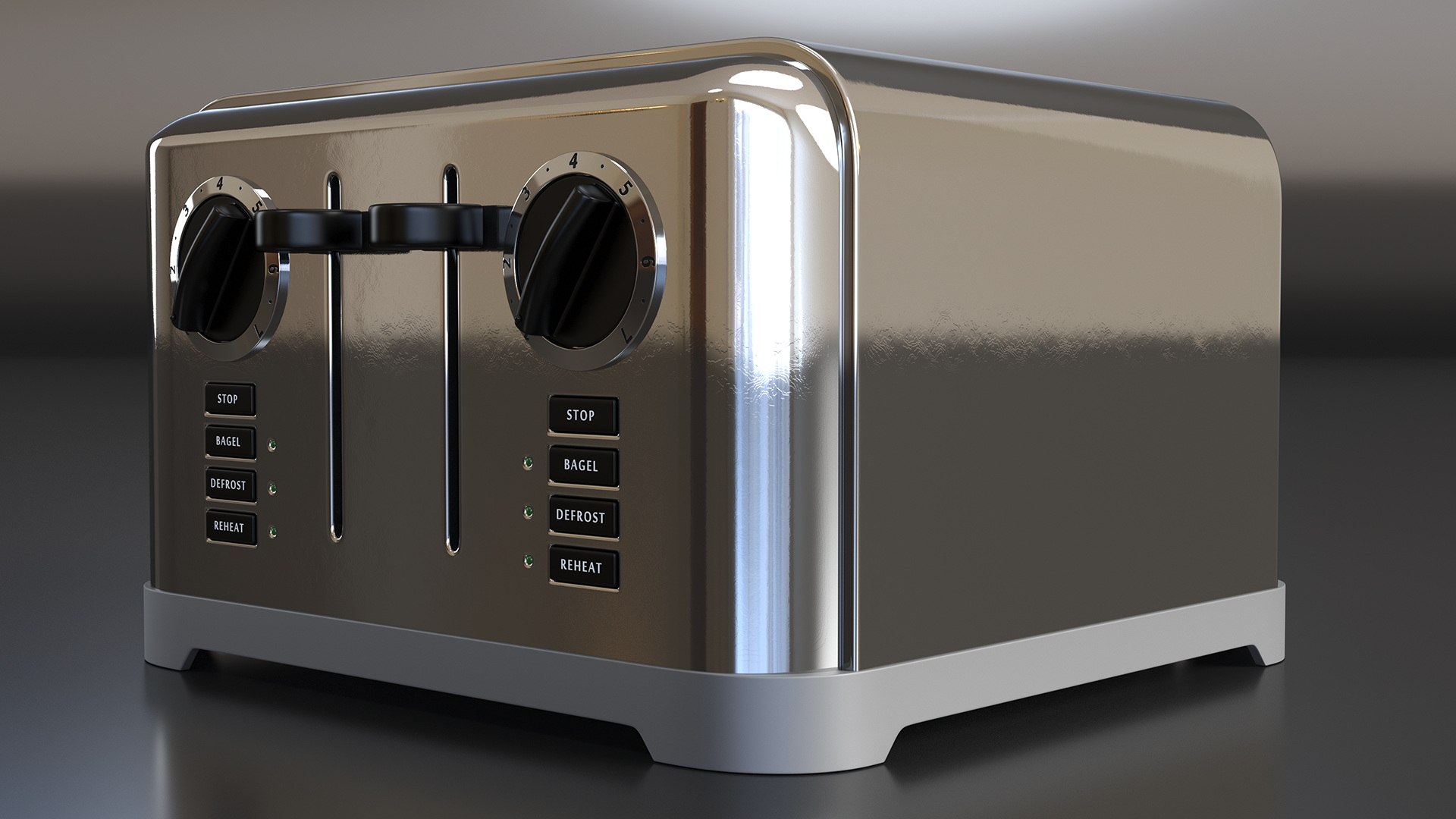 Toaster 4 Slice 3D Model - TurboSquid 2031276