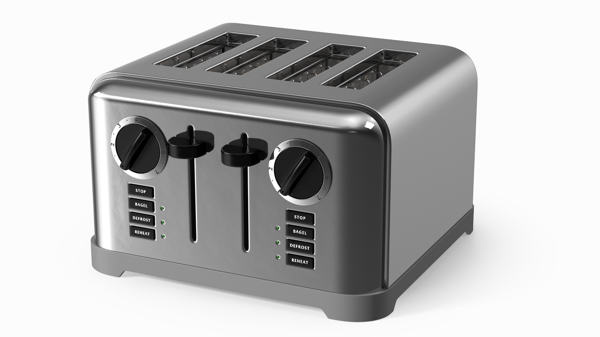 Toaster 4 Slice 3D Model - TurboSquid 2031276