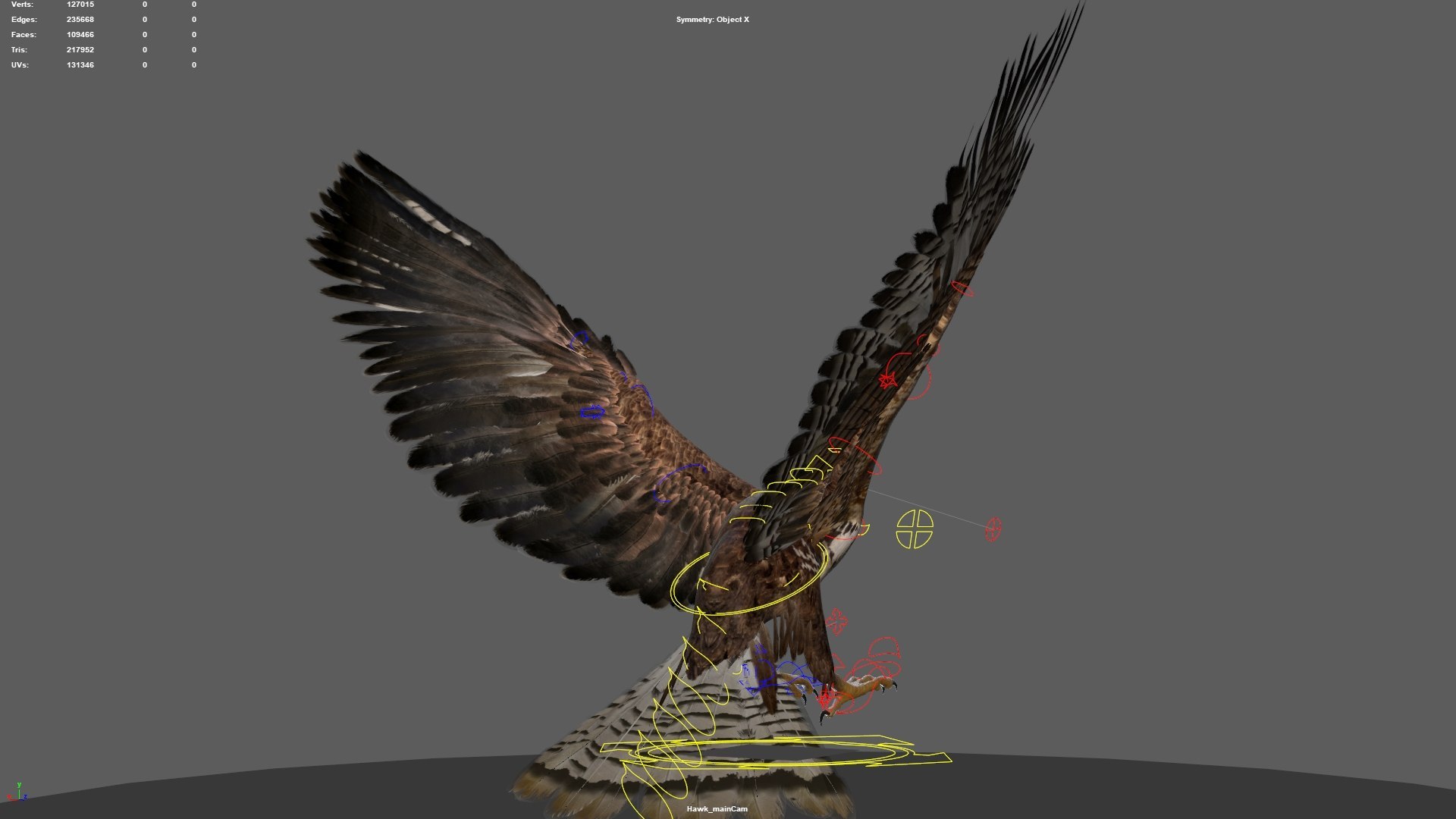 Hawk Fur Rigged 3D 3D Model - TurboSquid 2442857