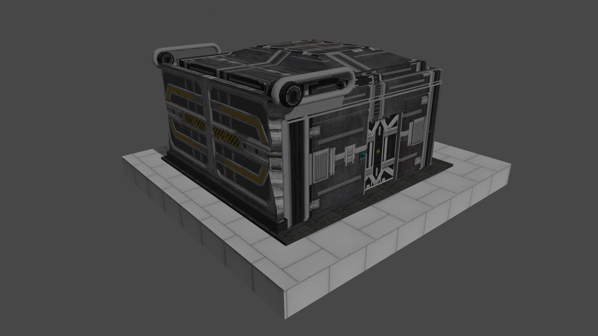 3D Armoured Tech Bunker Model - TurboSquid 1891201