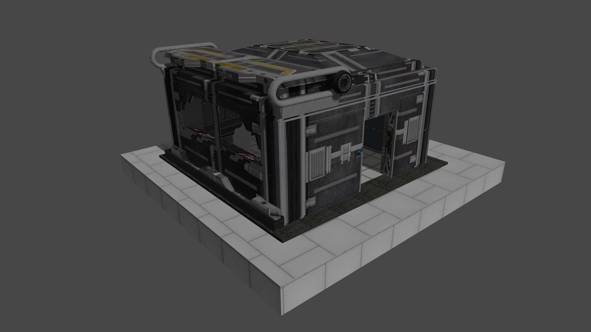 3D Armoured Tech Bunker Model - TurboSquid 1891201