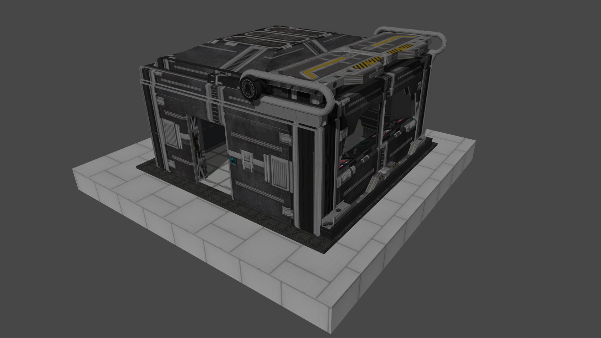 3D Armoured Tech Bunker Model - TurboSquid 1891201