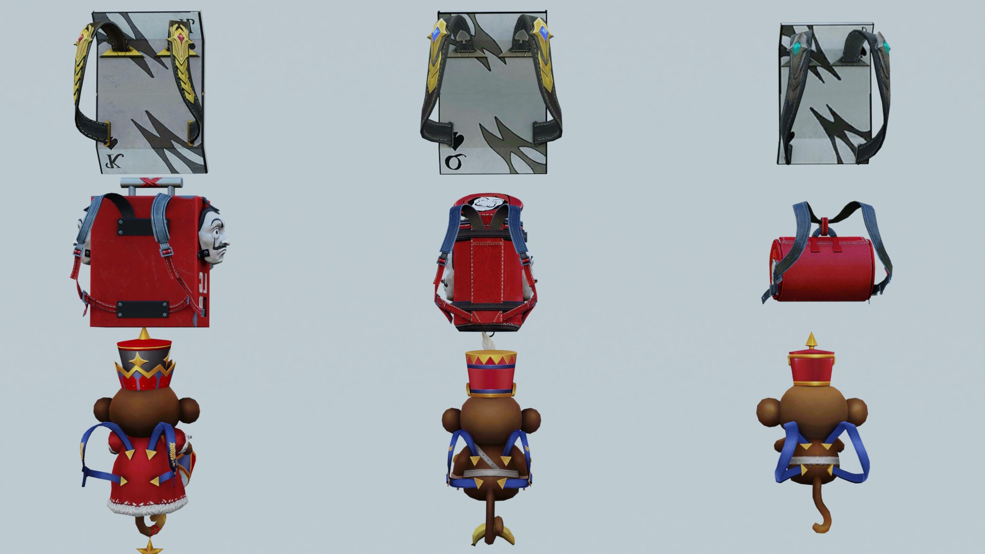 Bag 9x Musical Monkey Plan Bremuda Vault Royal Flush Backpack 3D Model ...