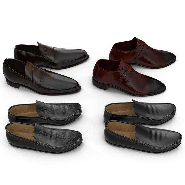 3d man shoes 2 modeled