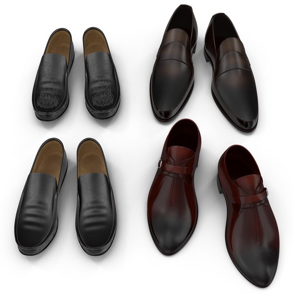 3d man shoes 2 modeled