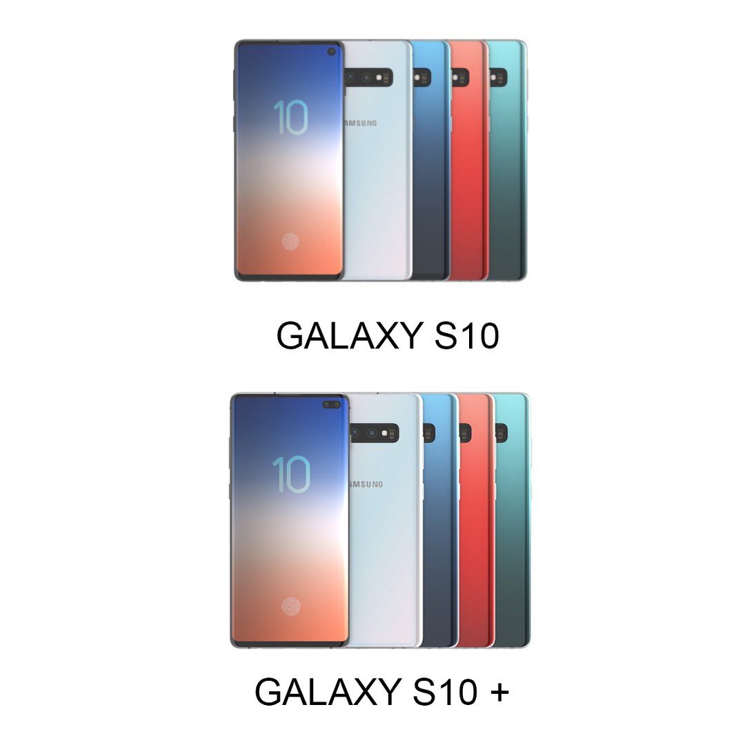 3D Galaxy S10 10 Model - TurboSquid 1383481