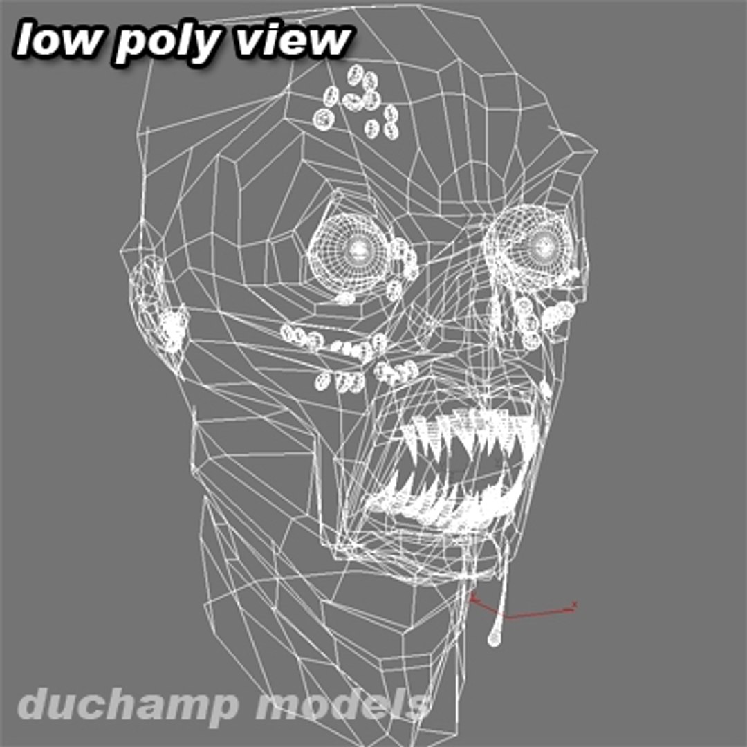 3d Monster Head Model