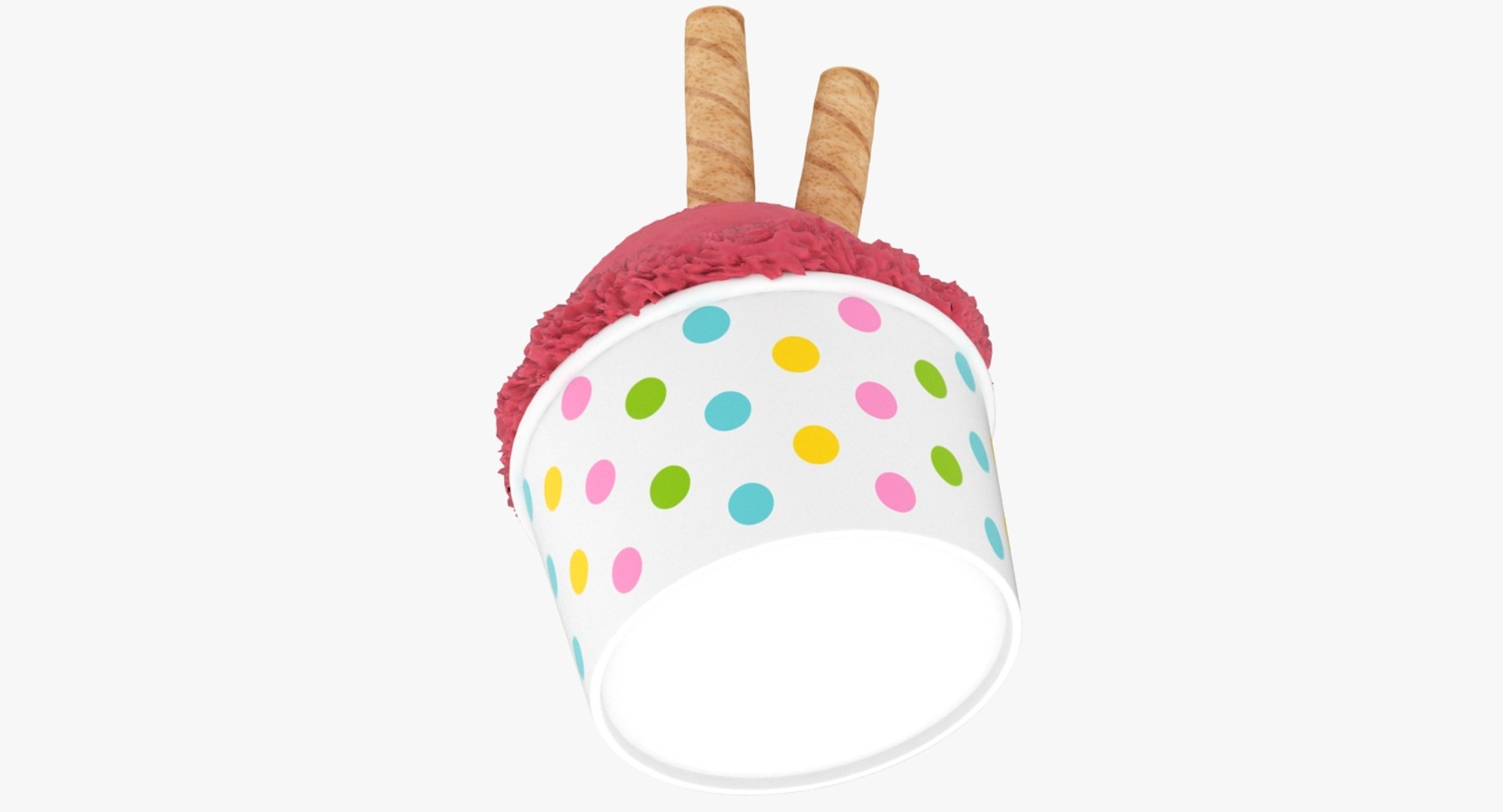 Realistic Ice Cream Cup Model - TurboSquid 1263999