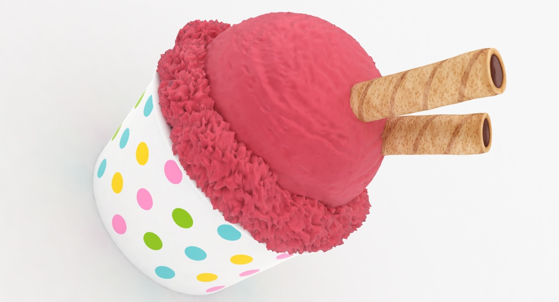 Realistic Ice Cream Cup Model - TurboSquid 1263999