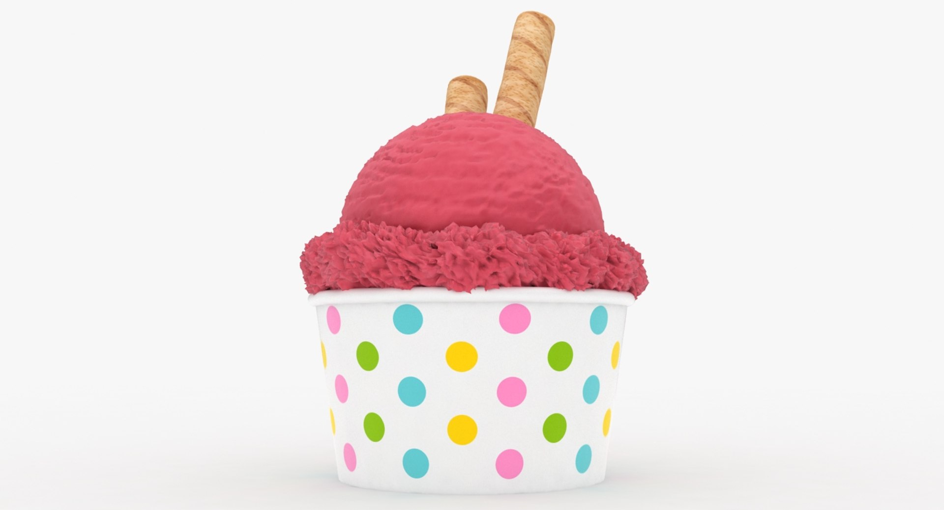 Realistic Ice Cream Cup Model - TurboSquid 1263999