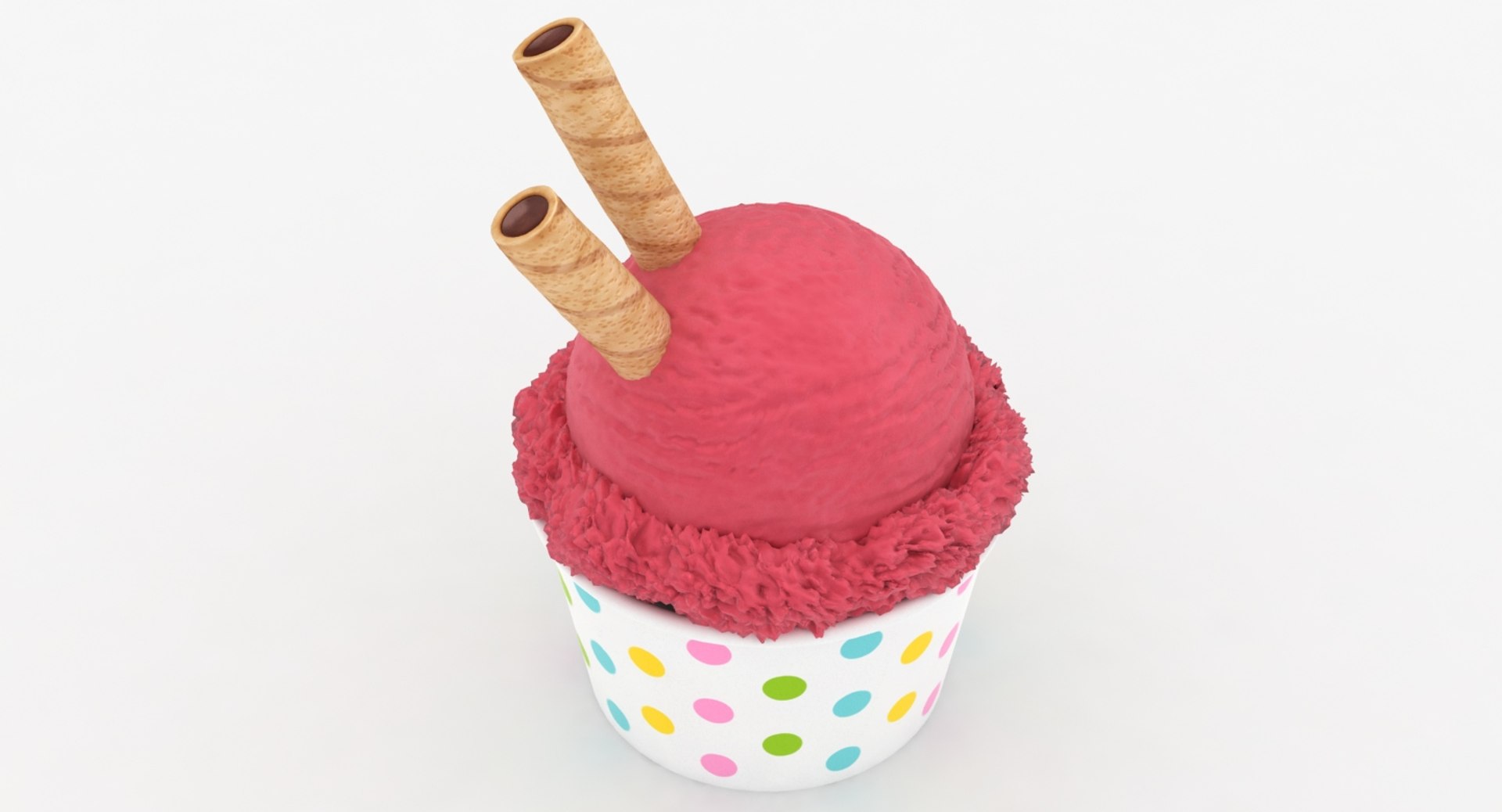 Realistic Ice Cream Cup Model - TurboSquid 1263999