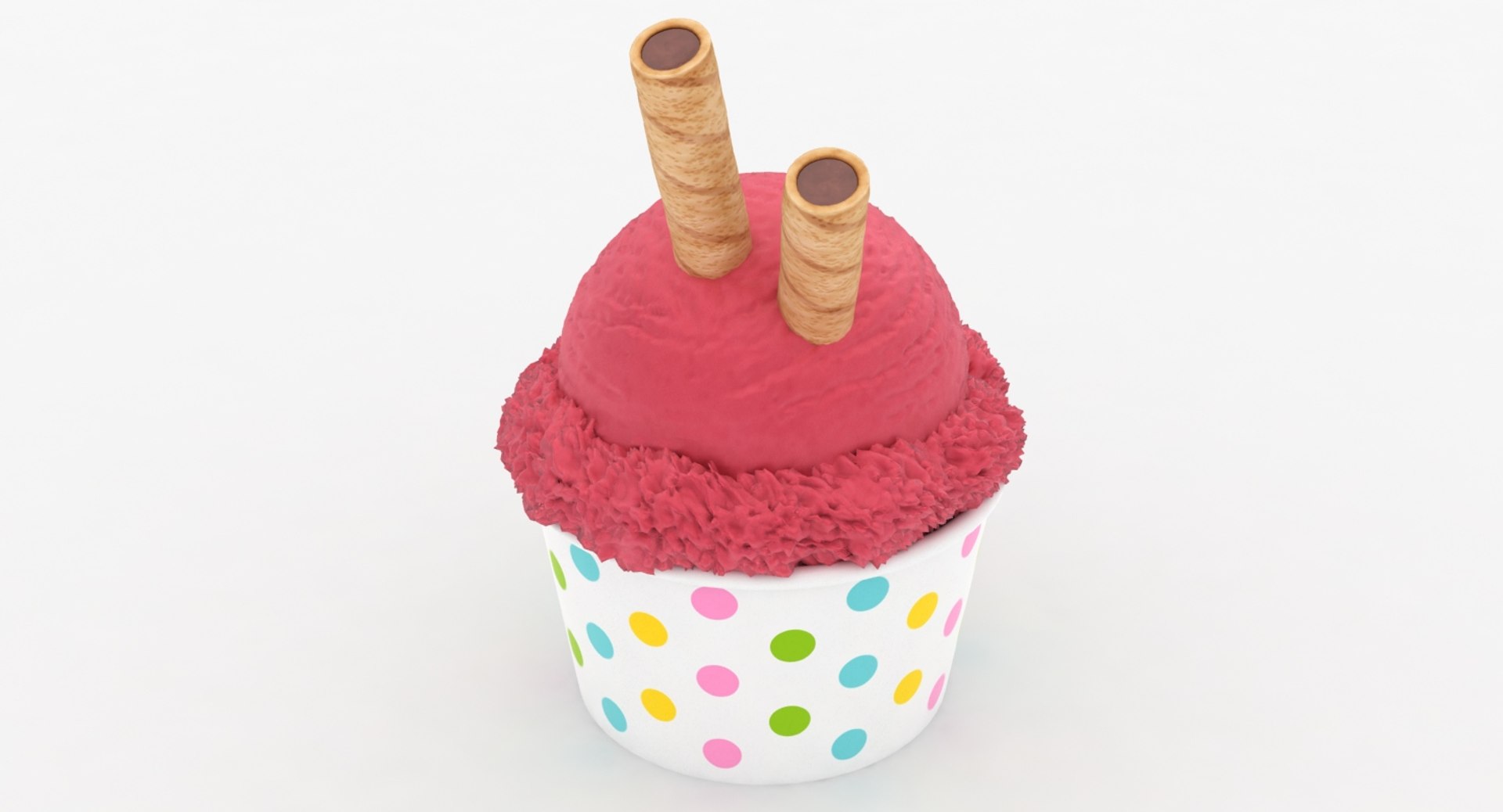 Realistic Ice Cream Cup Model - TurboSquid 1263999