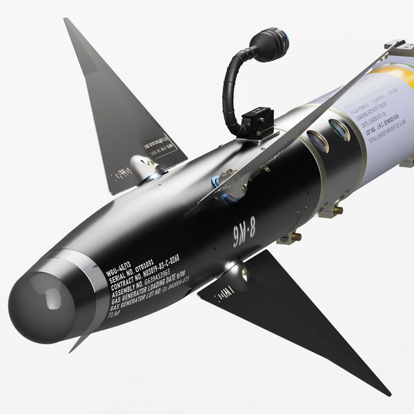 modèle 3D de AIM-9L Sidewinder Missile air-air pleine échelle ...