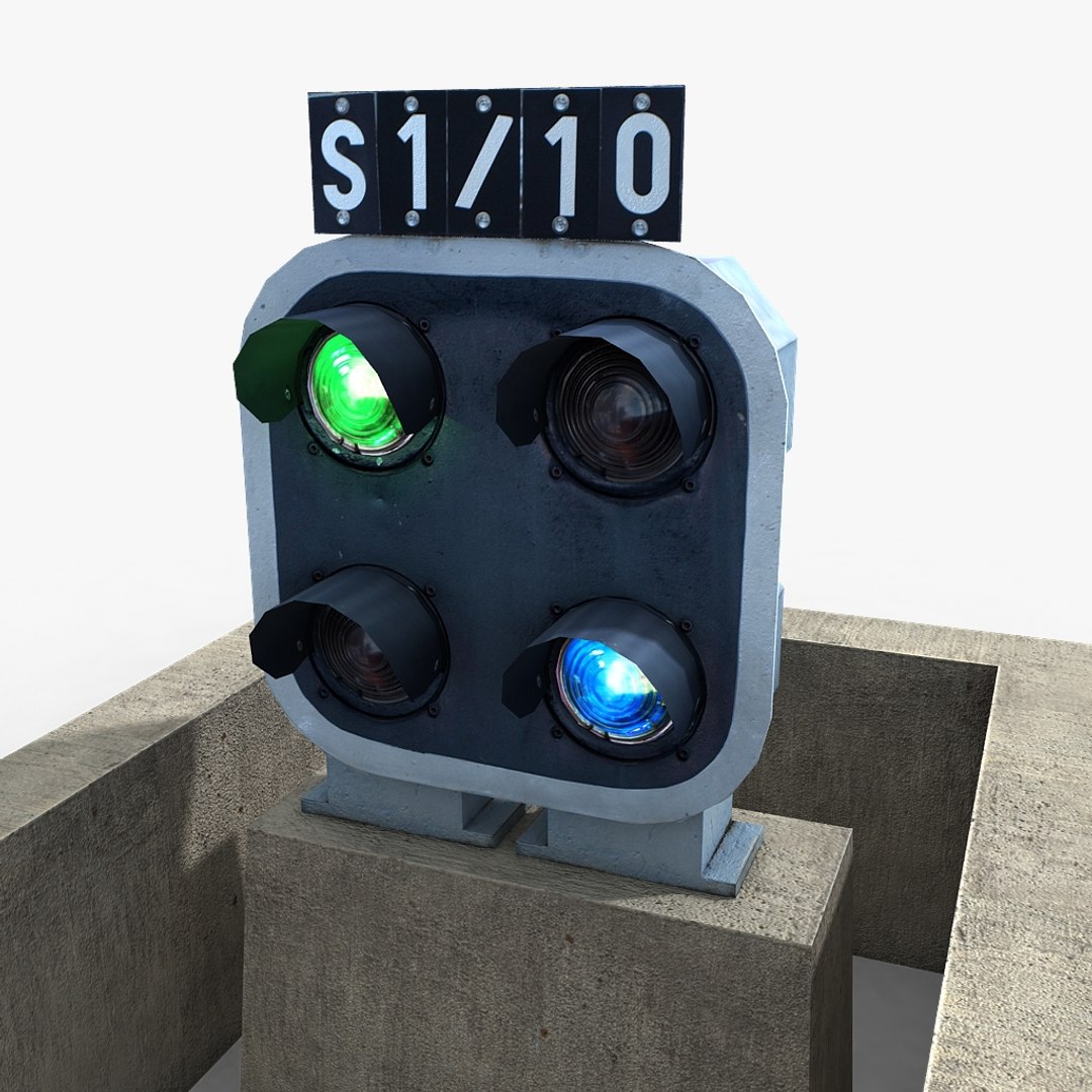 Railway Dwarf Traffic Light Dxf