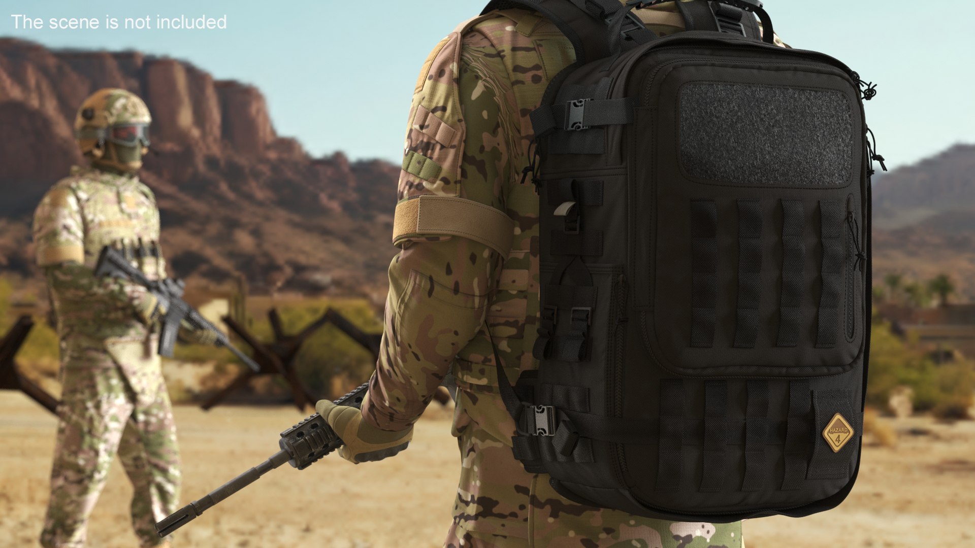 3D Tactical Backpack Black - TurboSquid 2402383