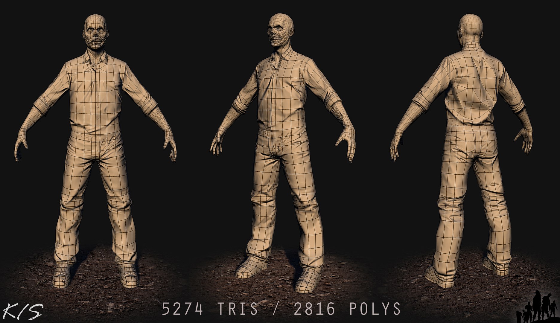 3d Model Of Zombie Zbrush
