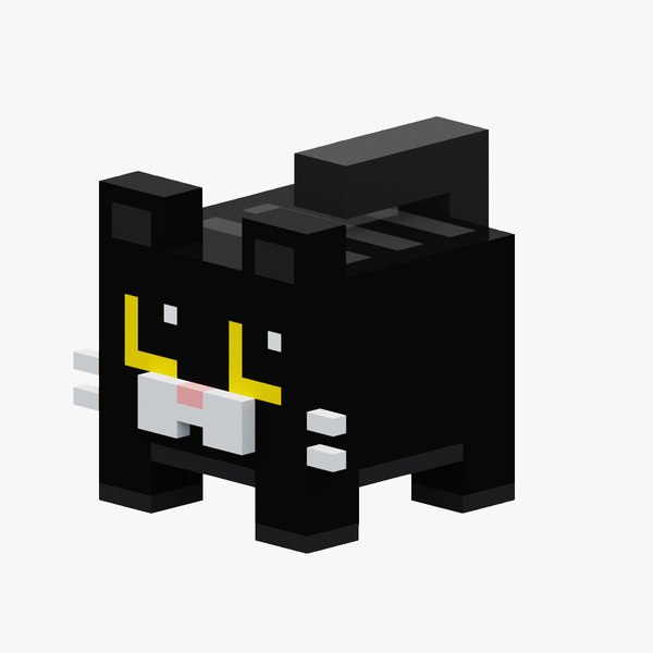 modelo 3d Gato negro vóxel - TurboSquid 1979156
