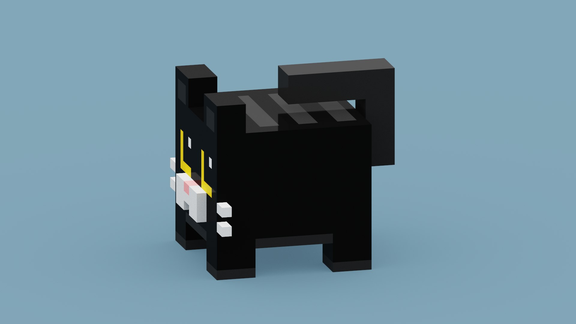 Voxel Black Cat 3D Model - TurboSquid 1979156