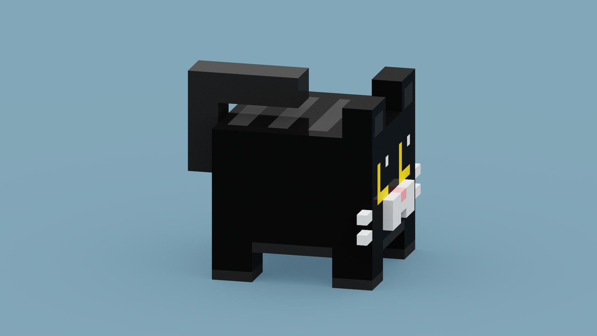 Voxel Black Cat 3D Model - TurboSquid 1979156