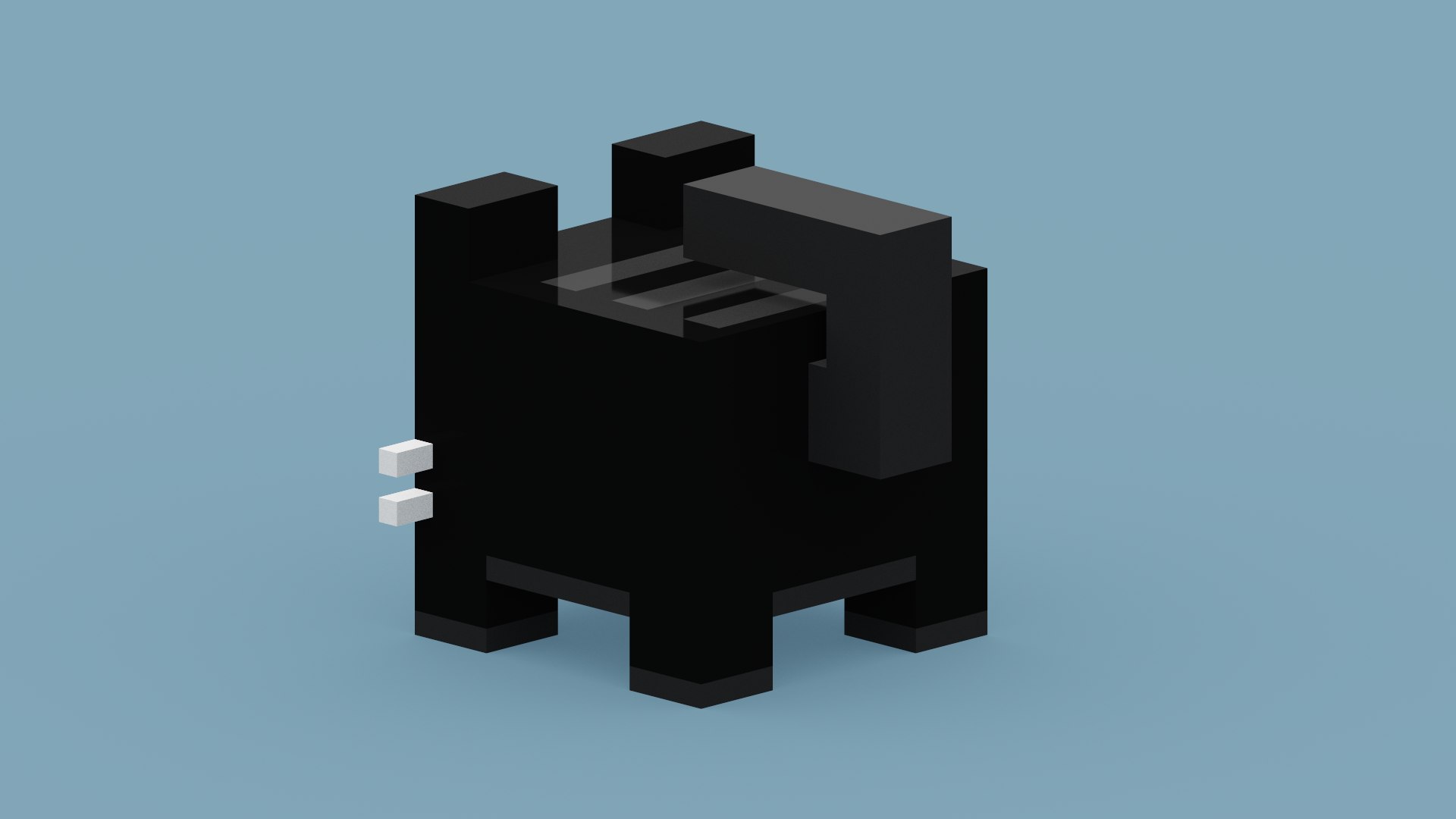 Voxel Black Cat 3D Model - TurboSquid 1979156