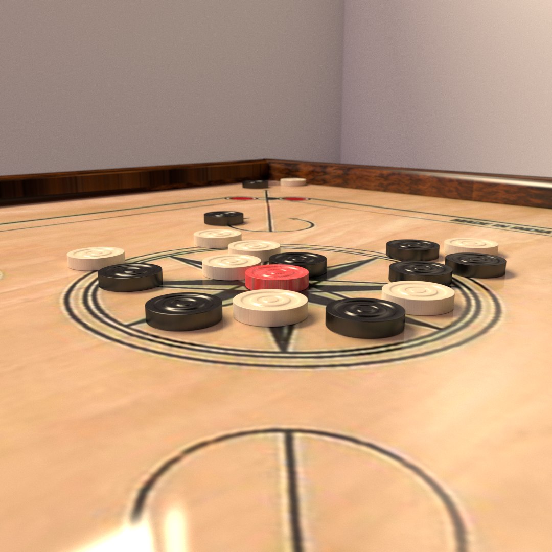 Carrom Board 3d Model