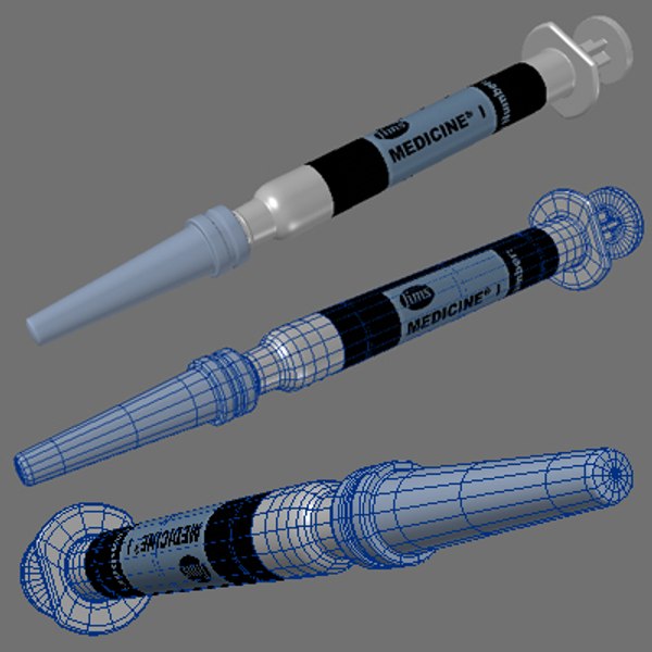 medical injection needle 3d lwo