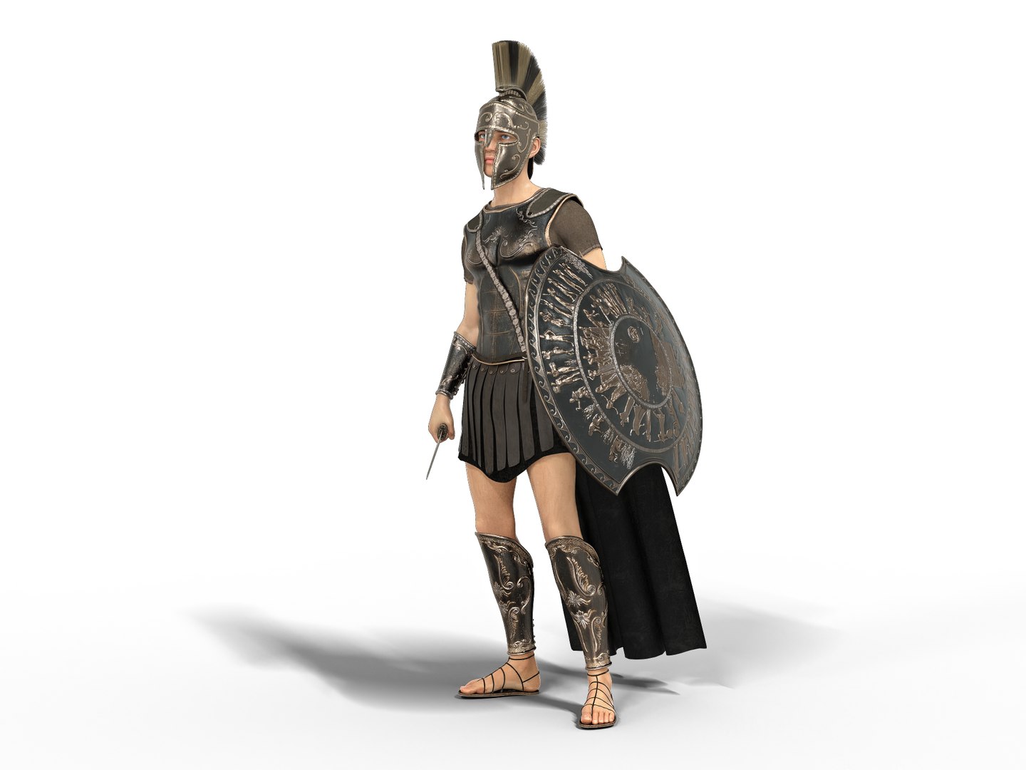 3D Achilles Myrmidons Greek Rigged Low-poly 3D Model - TurboSquid 2362266