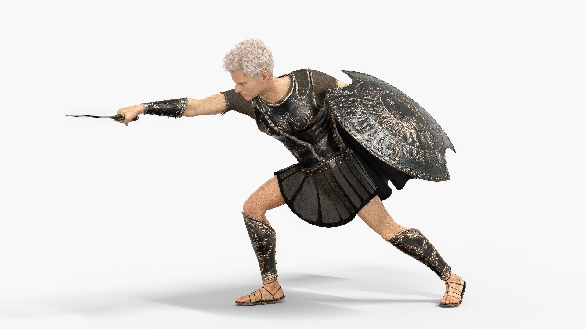 3D Achilles Myrmidons Greek Rigged Low-poly 3D Model - TurboSquid 2362266